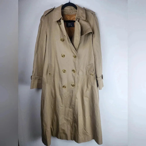 Burberry | Jackets & Coats | Burberrys Vintage Trench Coat Double Wool Lined Womens Size 4 Long ...